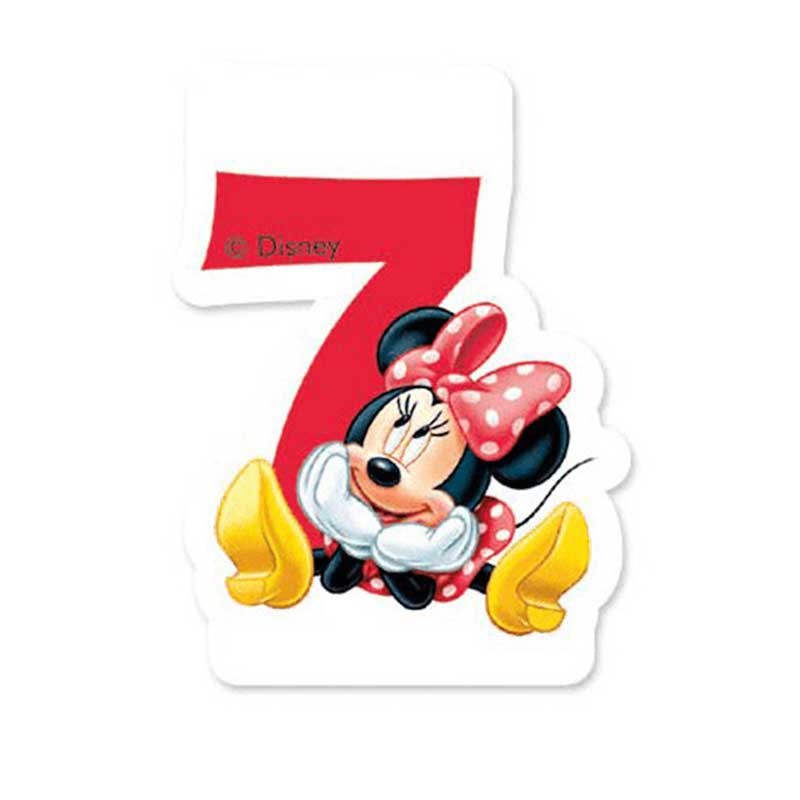 Vela Número 7 Minnie Mouse