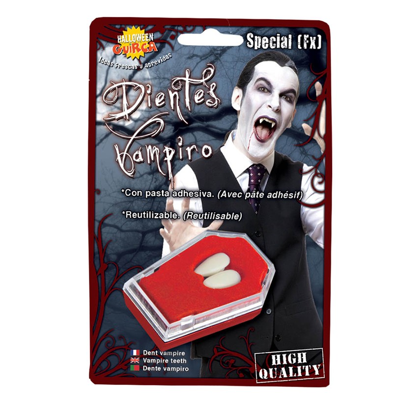 Colmillos Vampiro con Adhesivo | Disfraces de Todo Tipo