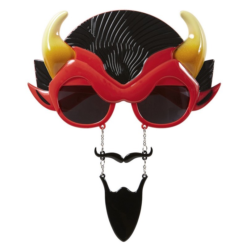 Gafas Diablo con Bigotes - FiestasMix