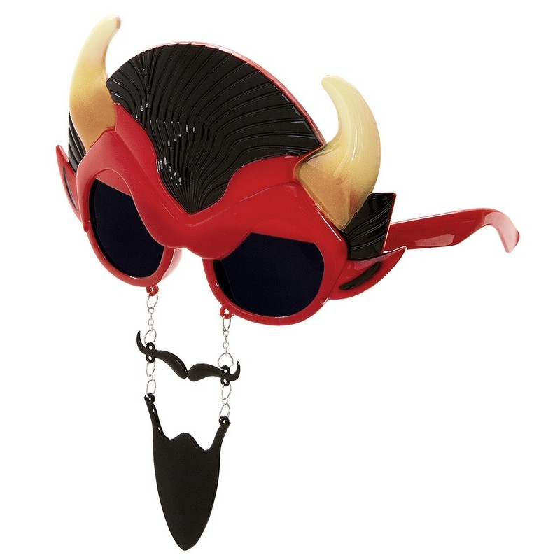 Gafas Diablo con Bigotes - FiestasMix