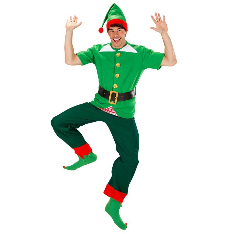 Disfraz de Elfo Ayudante de Papá Noel para Adulto - FiestasMix