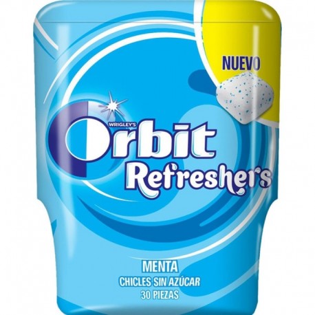 16 Chicles Orbit Refreshers Menta Sin Azúcar - FiestasMix