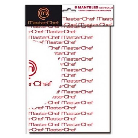 6 Manteles Master Chef de Papel Individual 30X40 cm - FiestasMix