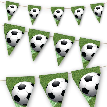 Banderín Fútbol para Cumpleaños y Fiestas