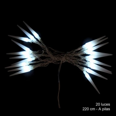 20 Luces Led Fijas Blanco - FiestasMix