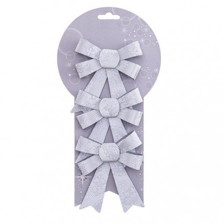 Lazo Color Plata 9 X 11 Cm - FiestasMix