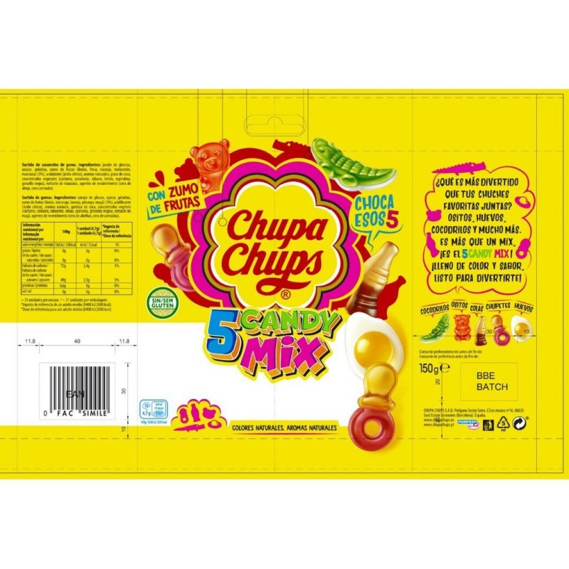 Chupa Chups Jelly Mix Chupa Chups 150 gr - FiestasMix