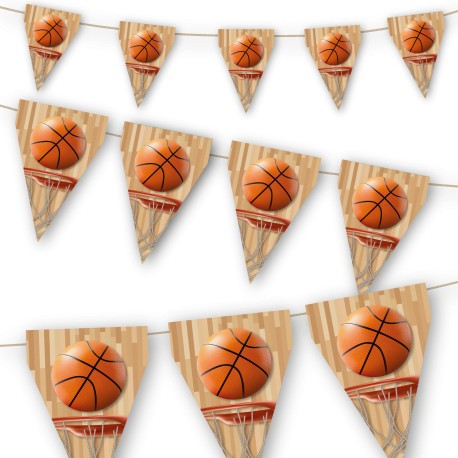 Banderin baloncesto para Cumpleaños y Fiestas