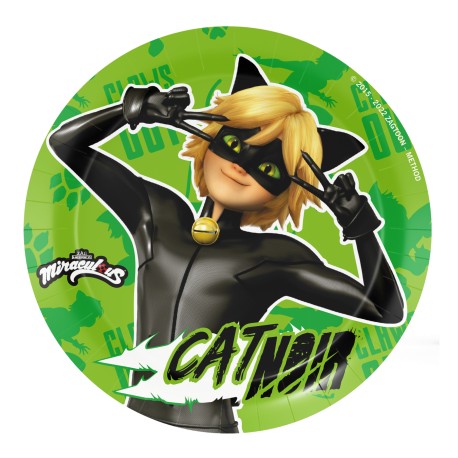 Platos Desechables Cat Noir - FiestasMix