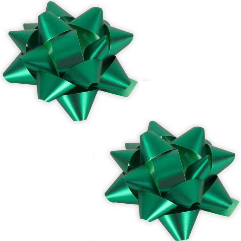 2 Lazos para Regalo Metalizados 7,5 cm - FiestasMix