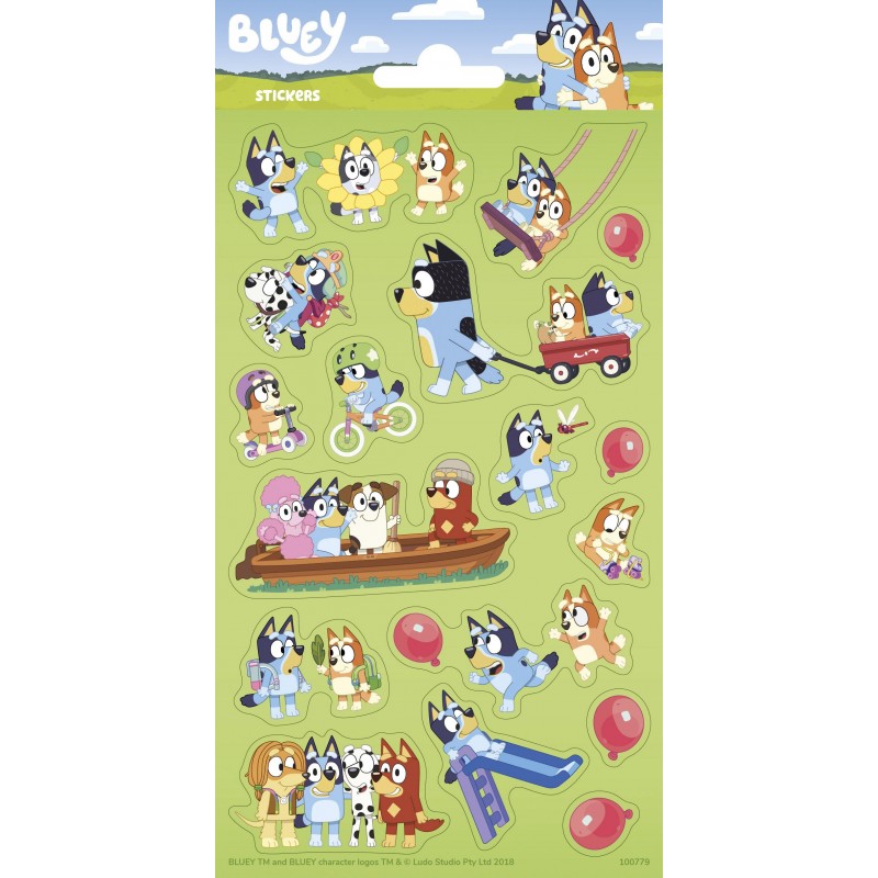 Pegatinas De Brillo Bluey 102 x 200 mm - FiestasMix
