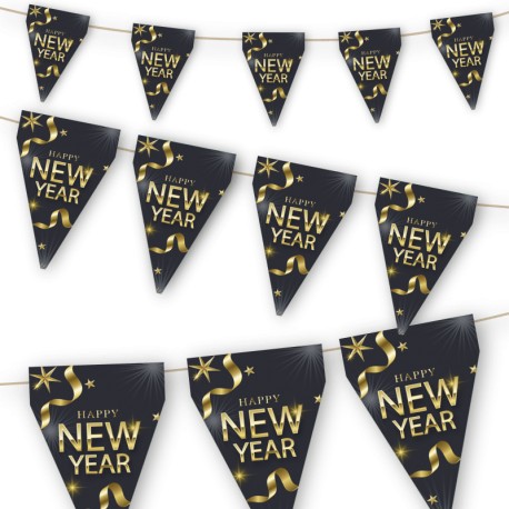 Banderín Happy New Year - FiestasMix